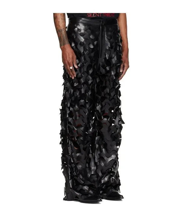 LU'U DAN Laser Cut Faux Leather Pants