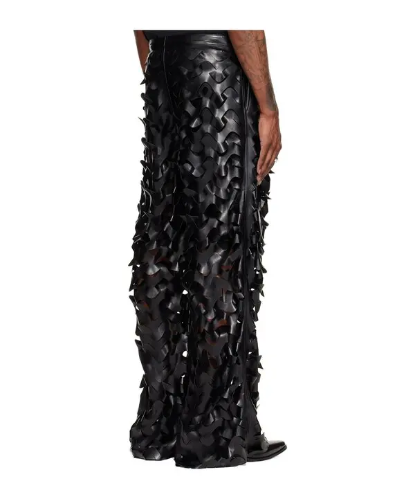 LU'U DAN Laser Cut Faux Leather Pants