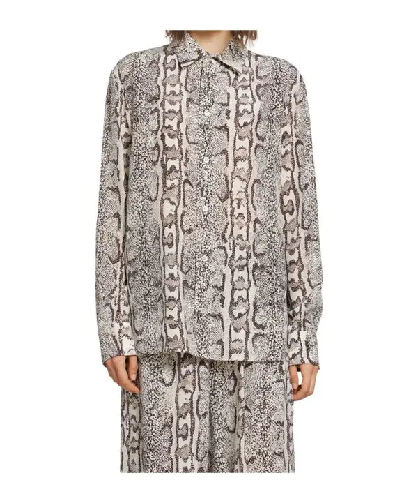 Balenciaga Python Print Silk Shirt - Gray