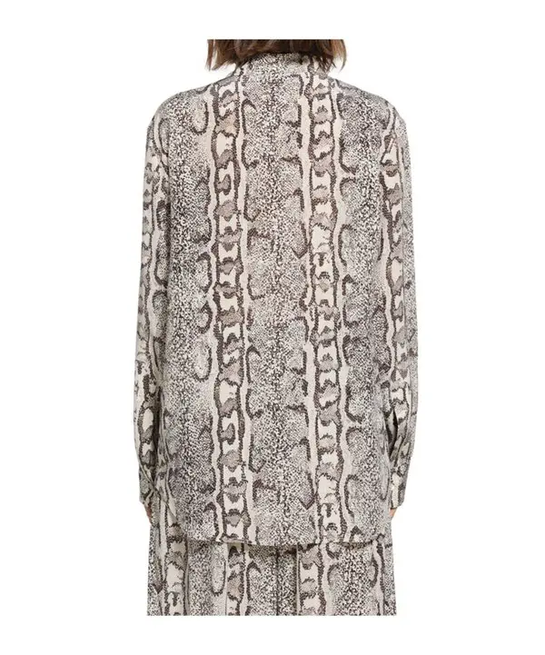 Balenciaga Python Print Silk Shirt