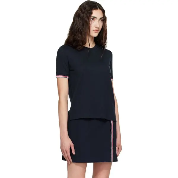 Thom Browne Elastic Plain Knit T-shirt