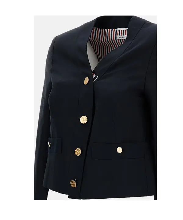 Thom Browne Hopsack Suiting Cardigan