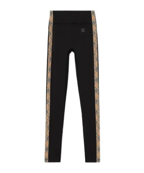 Burberry Check Trim Stretch Nylon Leggings