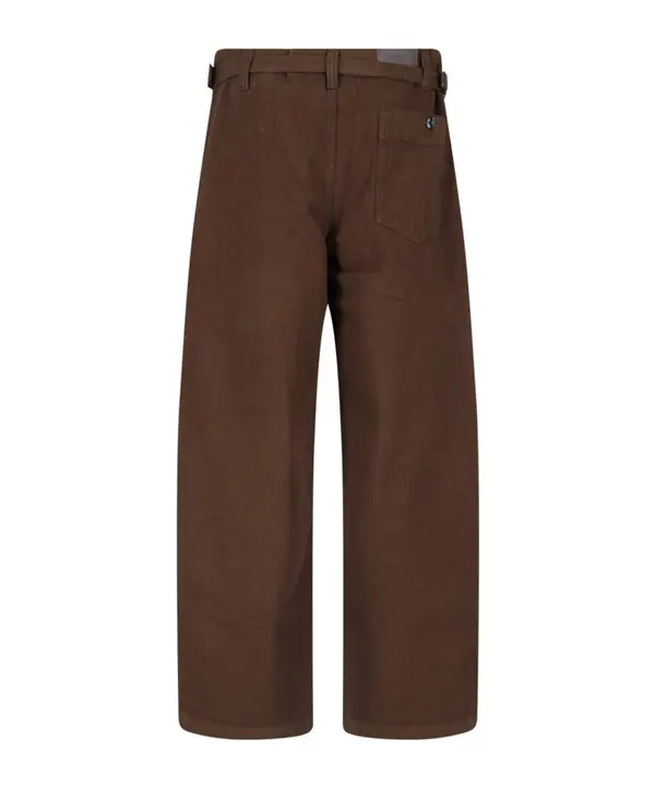 LEMAIRE Straight-leg Trousers With Button Placket And Multiple Pockets