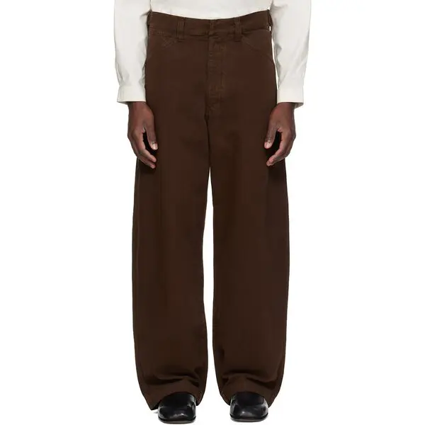 LEMAIRE Straight-leg Trousers With Button Placket And Multiple Pockets