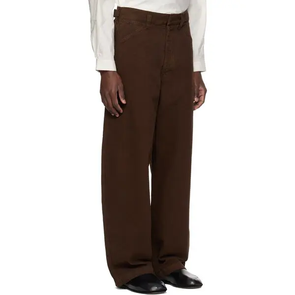 LEMAIRE Straight-leg Trousers With Button Placket And Multiple Pockets