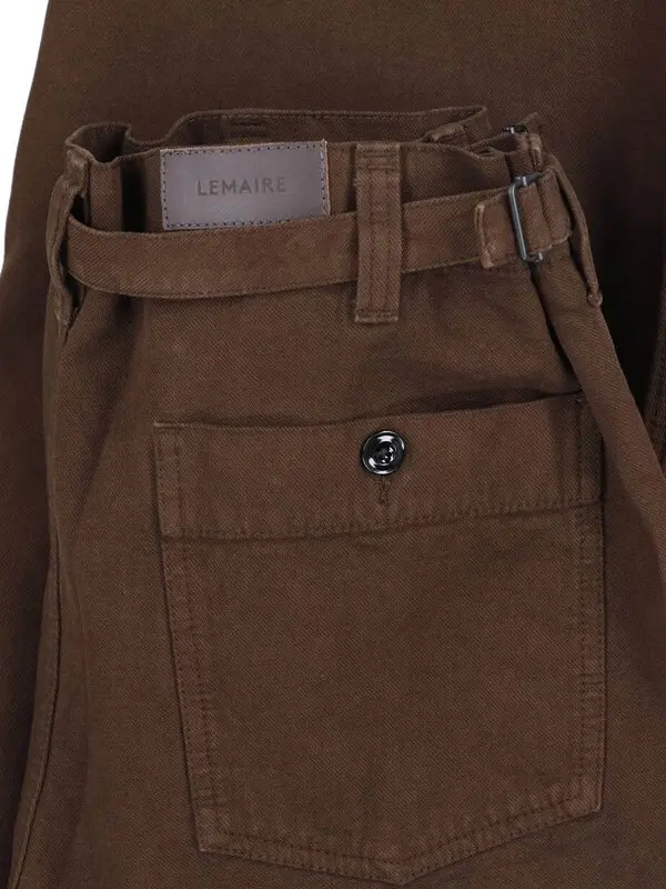 LEMAIRE Straight-leg Trousers With Button Placket And Multiple Pockets