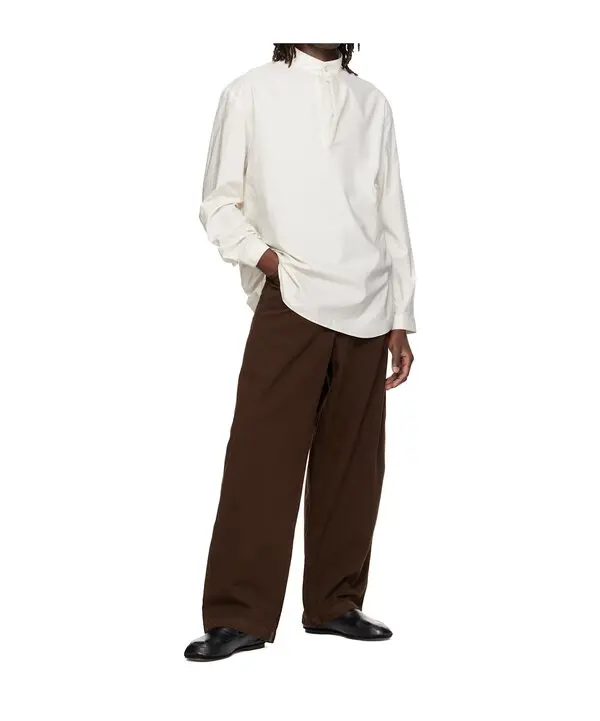 LEMAIRE Straight-leg Trousers With Button Placket And Multiple Pockets