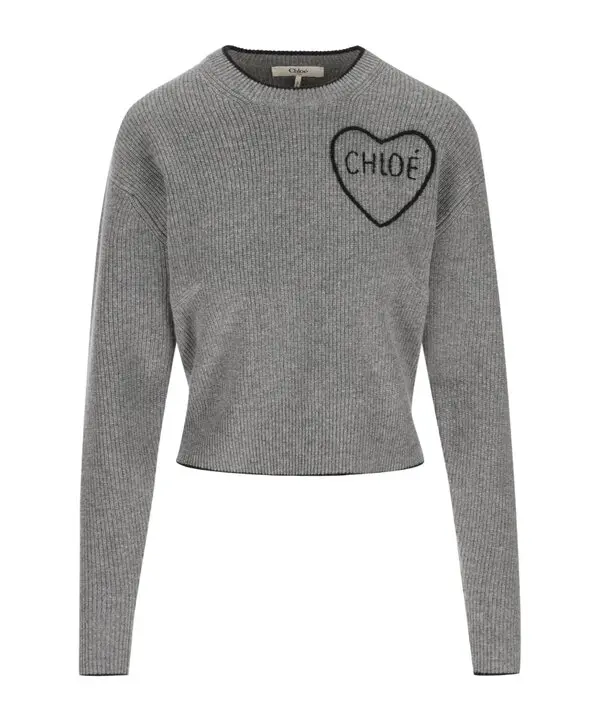 Chloé Crew Neck Long-sleeved Knitwear