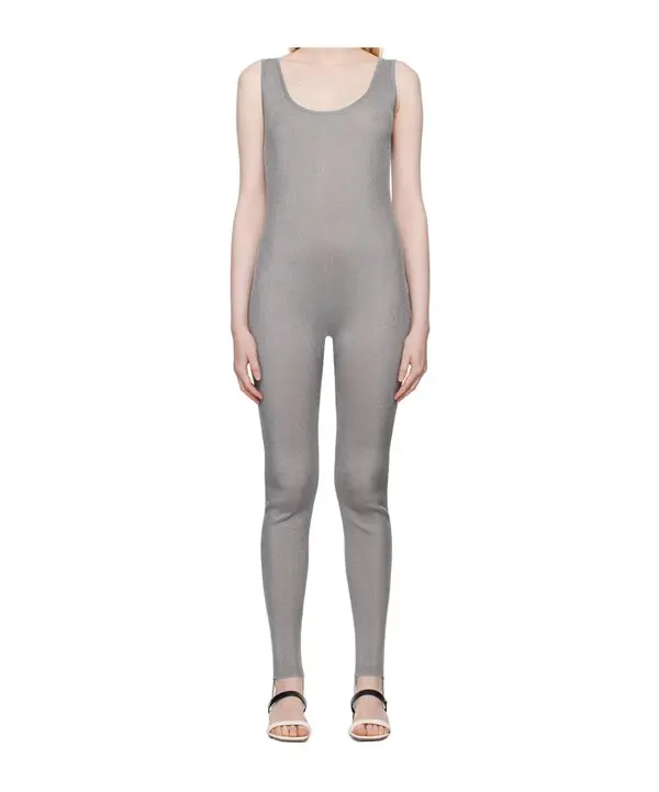 RECTO Footed Jumpsuit - Silver