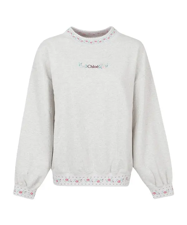 Chloé Floral Trim Knitted Sweater - No