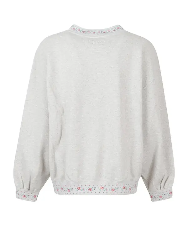 Chloé Floral Trim Knitted Sweater - No