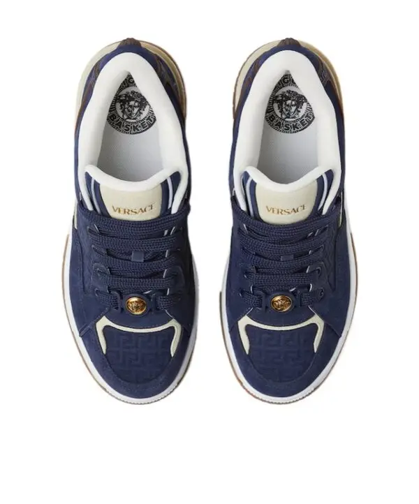 Versace Biggie Basket Suede Sneakers