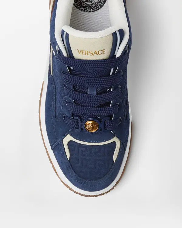 Versace Biggie Basket Suede Sneakers