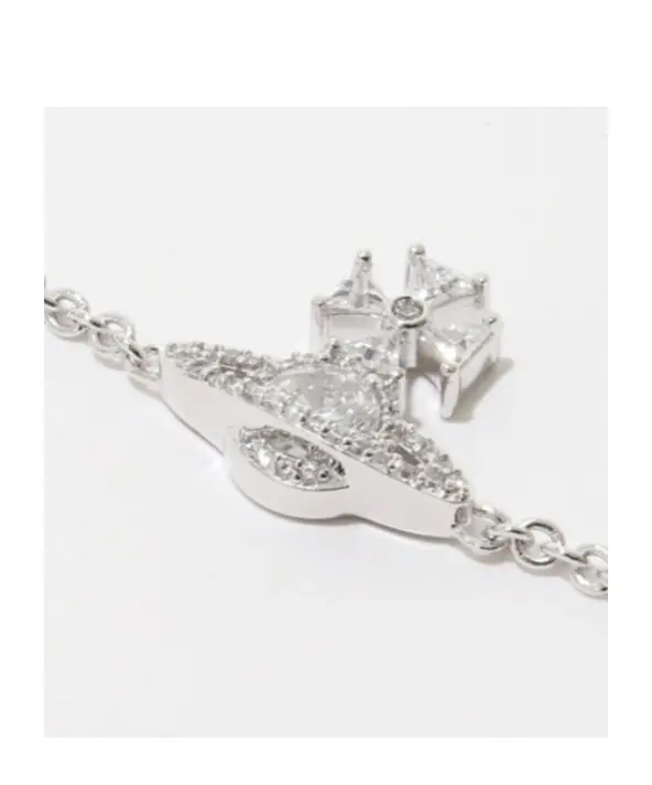 VIVIENNE WESTWOOD Crystal Planet Logo Bracelet