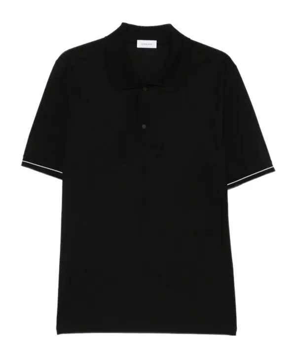 FERRAGAMO Short Sleeve Polo Shirt - Black