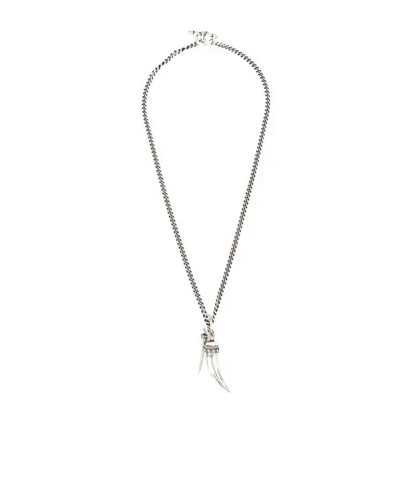 ANN DEMEULEMEESTER Mikke Chunky Necklace With Charm - Ancient Silver