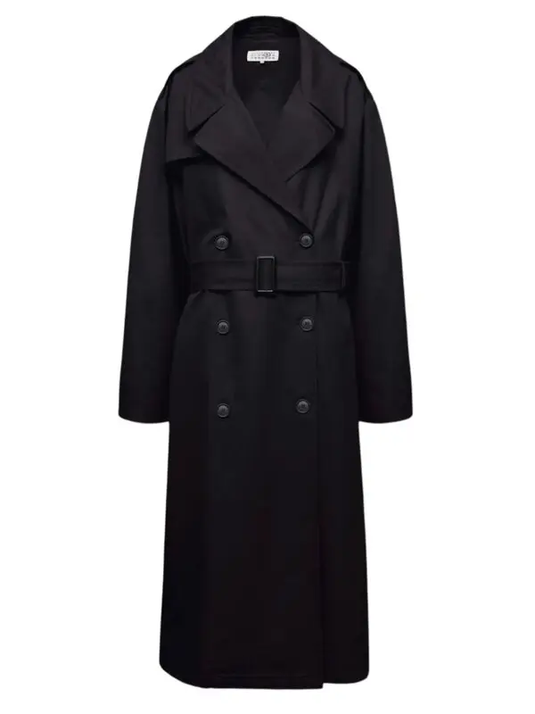 MAISON MARGIELA Twill Trench Coat - Black