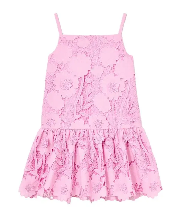 SELF-PORTRAIT Sleeveless Flower Lace Dress