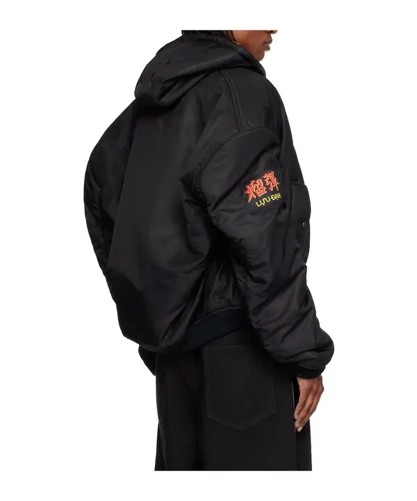 LU'U DAN Distorted Ma1 Hooded Bomber Jacket