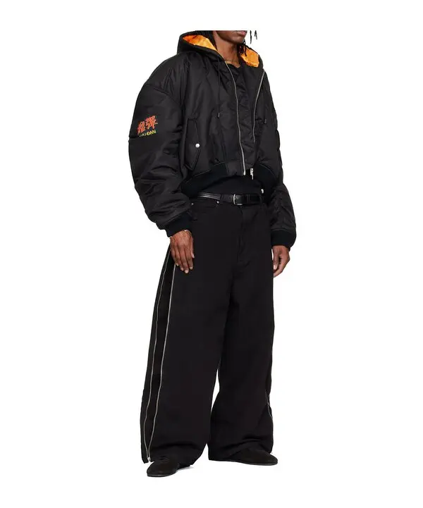 LU'U DAN Distorted Ma1 Hooded Bomber Jacket
