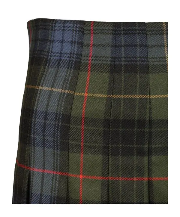 Etro Pleated Midi Skirt Macro Check