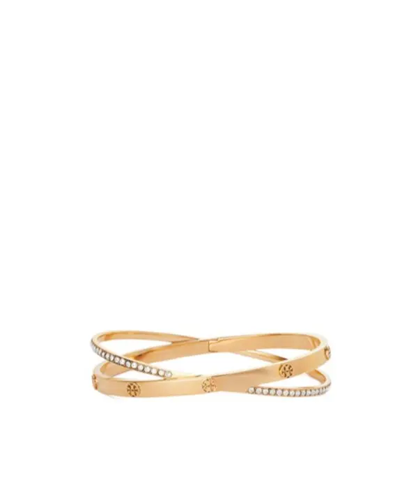 Tory Burch Icon Pave Double Bracelet - Yellow