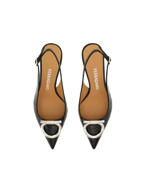 FERRAGAMO Maxi Gancini Slingback