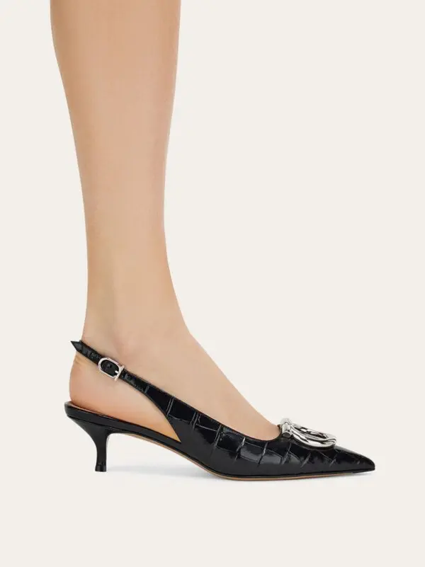 FERRAGAMO Maxi Gancini Slingback