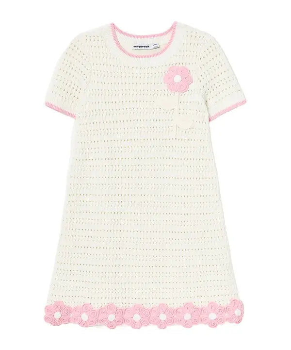 SELF-PORTRAIT Knitted Lace Mini Dress