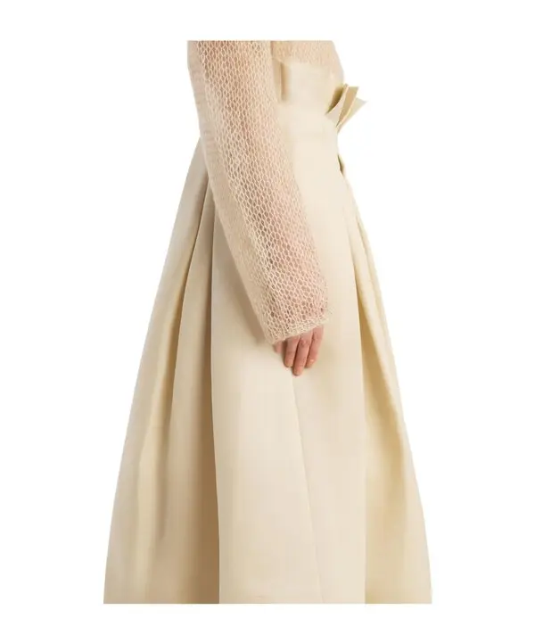 Khaite Pleated Midi Skirt