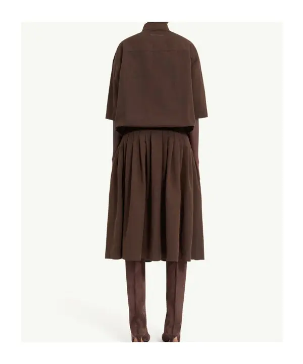MAISON MARGIELA Wool Shirting Midi Dress