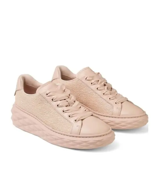 JIMMY CHOO Embellished Lace-up Sneakers