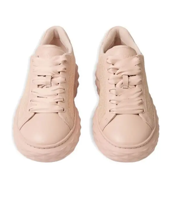 JIMMY CHOO Embellished Lace-up Sneakers