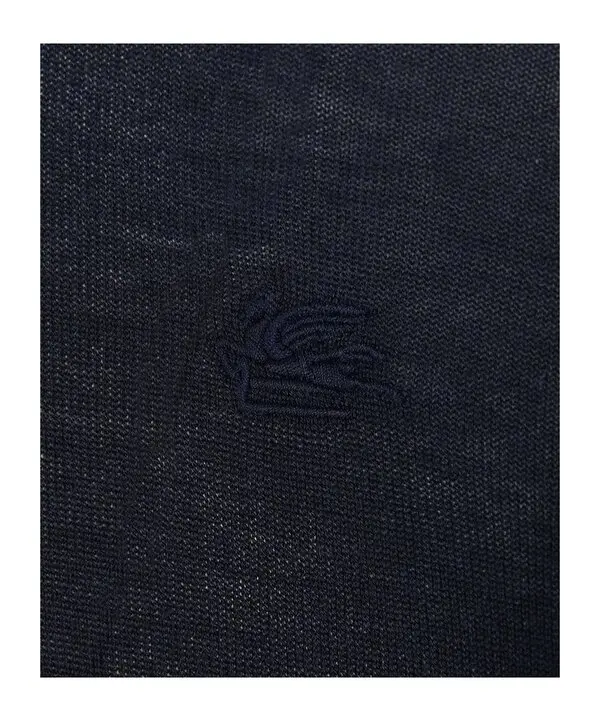 Etro Fuji Knitted L/s Polo Wool Silk