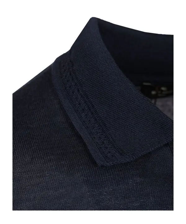 Etro Fuji Knitted L/s Polo Wool Silk