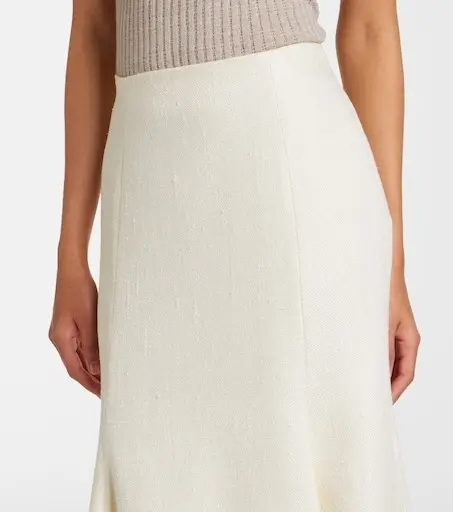Gabriela Hearst Patterson Silk And Wool Midi Skirt