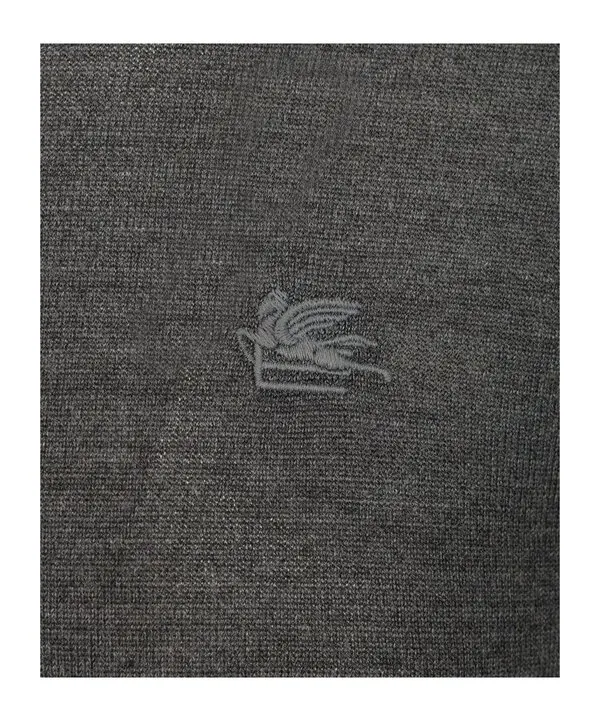 Etro Wool And Silk Sweater With Pegaso-embroidery