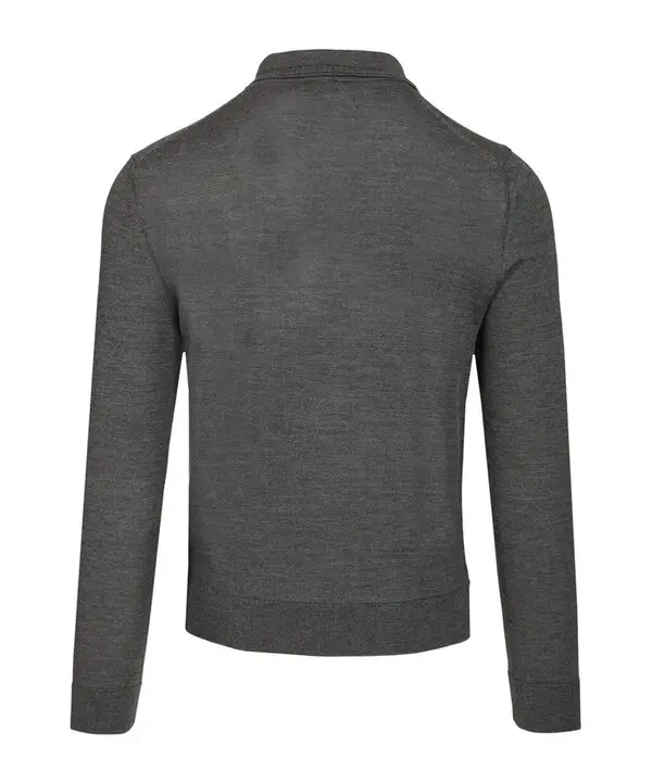 Etro Fuji Knitted L/s Polo Wool Silk
