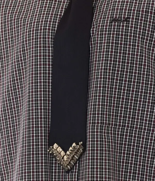 Pinko Long Sleeve Checked Shirt