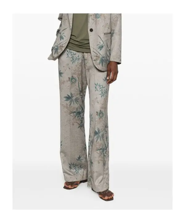 FORTE_FORTE Patterned Casual Trousers