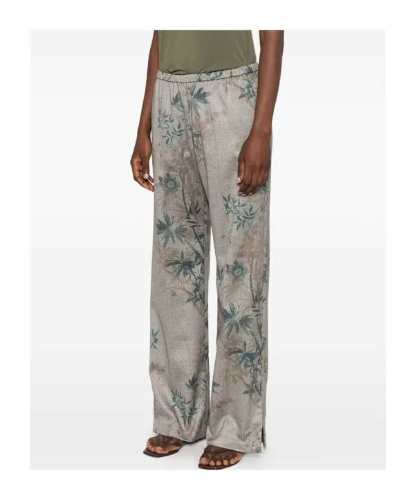 FORTE_FORTE Patterned Casual Trousers