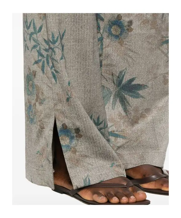 FORTE_FORTE Patterned Casual Trousers