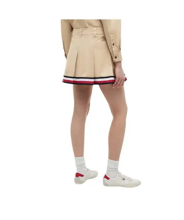 Tommy Hilfiger Global Stripe Tape Pleated Mini Skirt