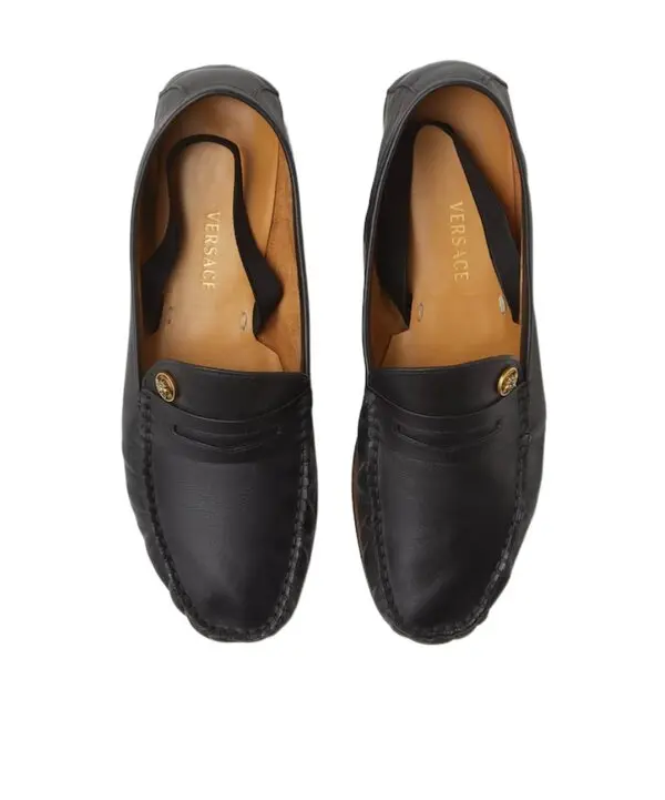 Versace Ruched Slip-on Loafers