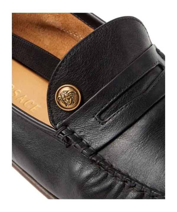 Versace Ruched Slip-on Loafers