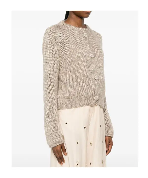 FORTE_FORTE Blended-knit Cardigan
