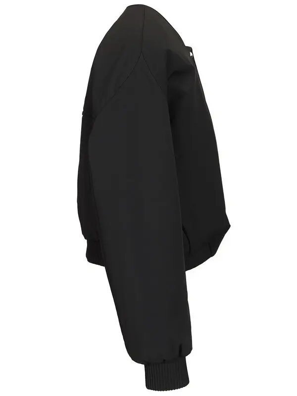 Khaite Cropped Bomber Jacket With Elasticized Hem