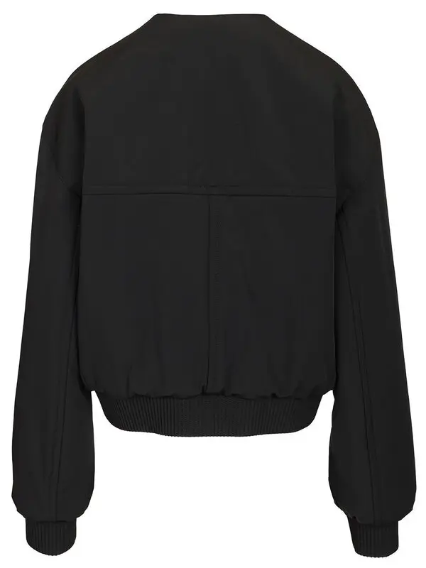 Khaite Cropped Bomber Jacket With Elasticized Hem