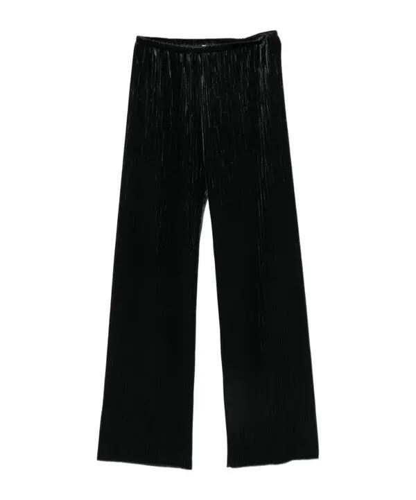 FORTE_FORTE Elastic-waist Casual Trousers - Black